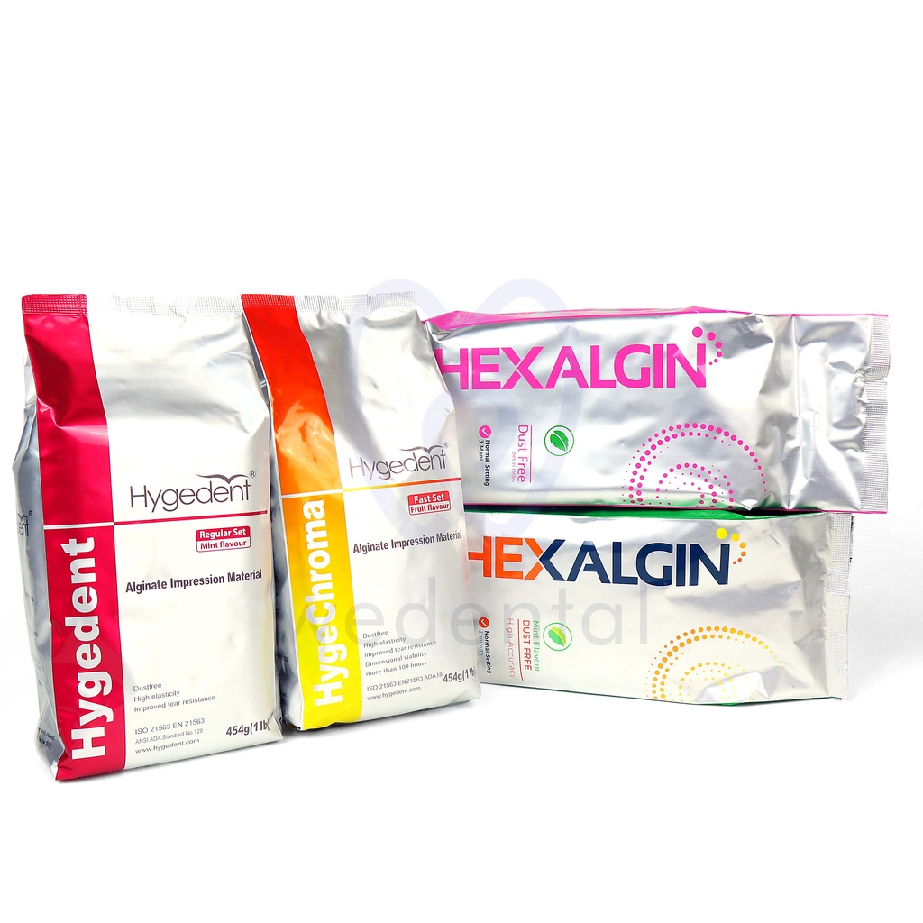 Jual HYGEDENT HEXALGIN HYGE CHROMA Alginat Rasa Mint Dental Alginate ...