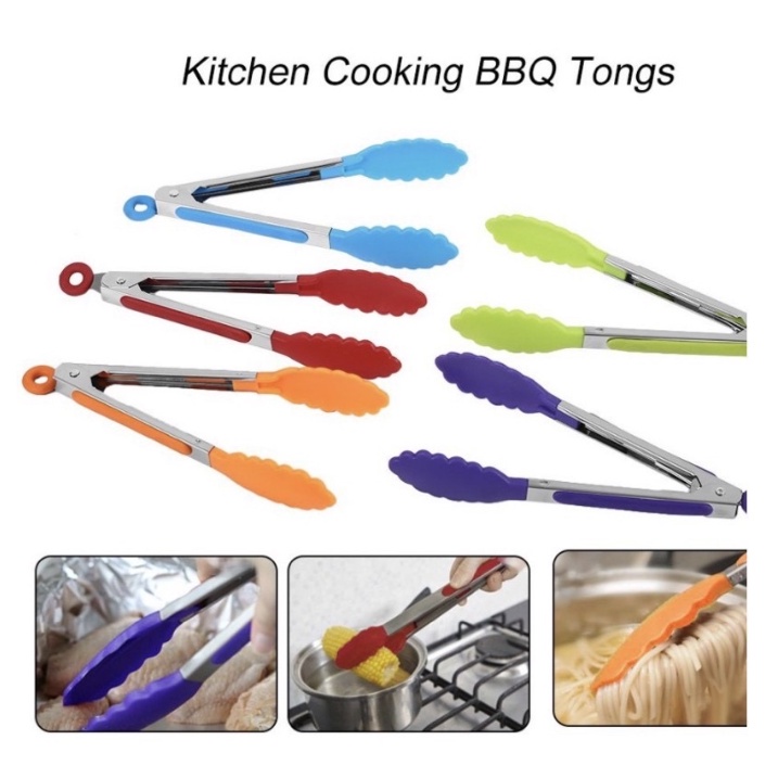 Jual WBS Penjepit Makanan Silicone + Stainless Capitan Salad Buah ...