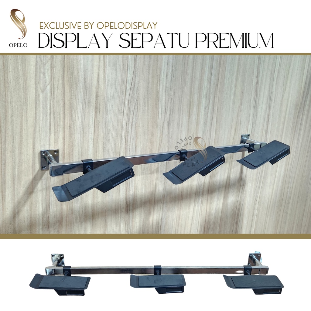 Jual Paket Display Sepatu Premium Dinding Rak Display Sepatu Sandal ...