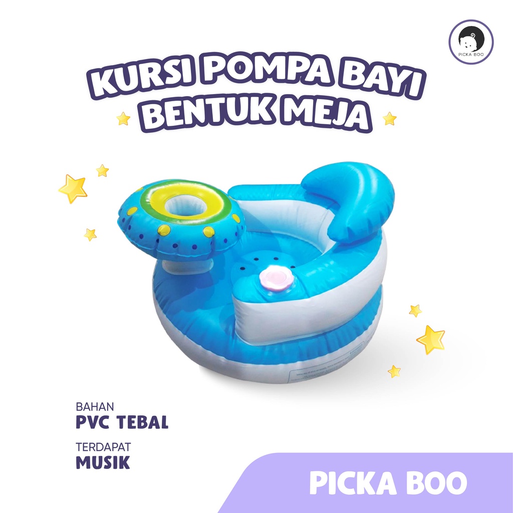 Jual PICKA BOO Sofa Tiup Kursi Pompa Bayi Bentuk Meja | Shopee Indonesia