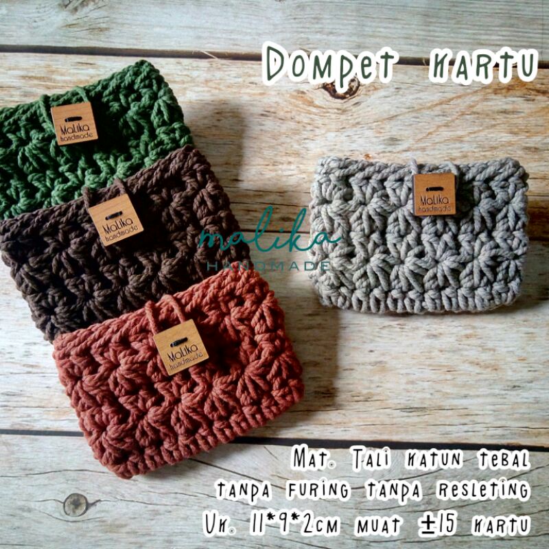 Jual Dompet rajut handmade dompet kartu PRE ORDER | Shopee Indonesia