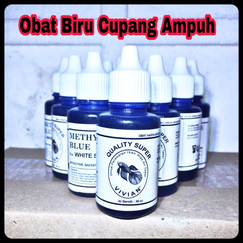 Jual obat biru ikan cupang blitz ich Methylene blue Vivian 30 ml ...