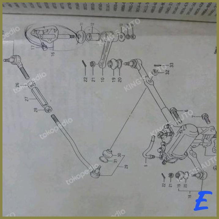 Jual tie rod set + mur vitara escudo sidekick 1992 2001 5 buah indopart ...