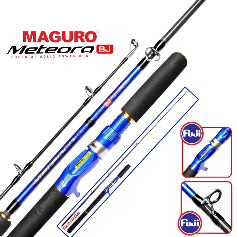 Jual Joran MAGURO METEORA BJ 1.93M | Bait Jigging OverHead I Full Fuji | Solid Carbon | Shopee ...