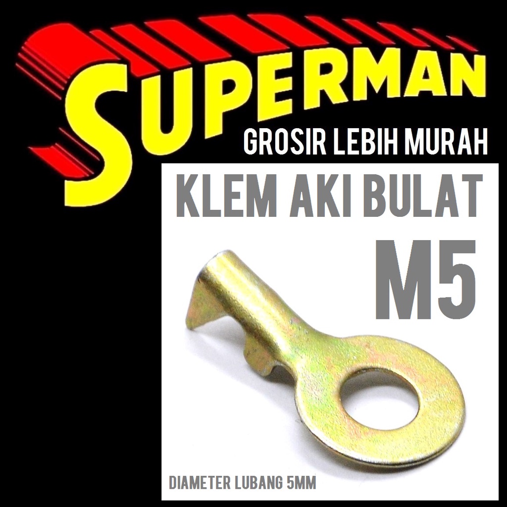 Jual SKUN M5 BULAT 5mm 5 mm klem aki terminal kabel kuningan ring bulet ...