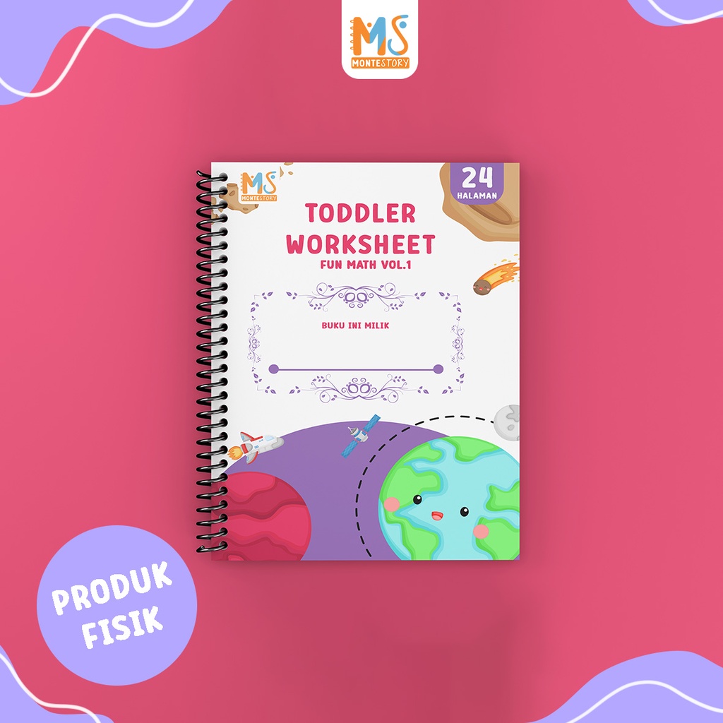 Jual Montestory - Worksheet anak Belajar Toodler Worksheet Math ...