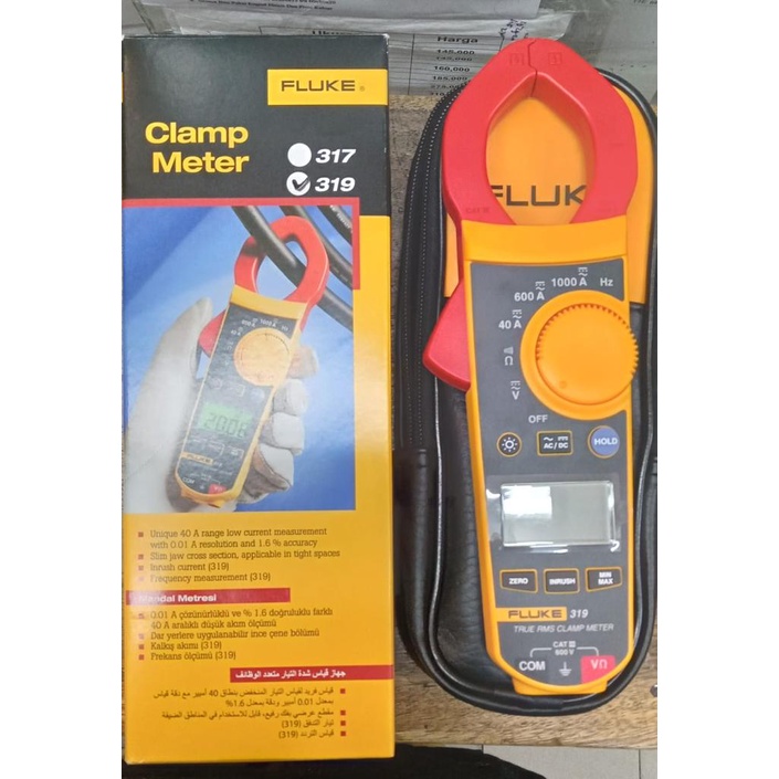 Jual Fluke Tang Ampere - Digital Clamp Meter True RMS 319 1000A AC-DC | Shopee Indonesia