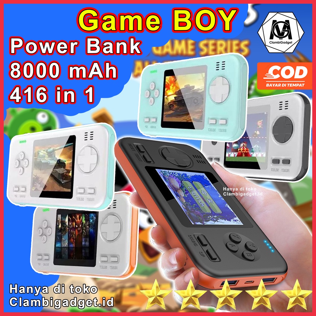 Jual Wanle Game BOY 416 in 1 Gameboy Powerbank 8000 Mah Retro Import ...