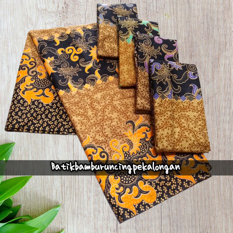 Jual crn kain batik kuning ulir Kamen batik kuning bahan rok dan baju ...