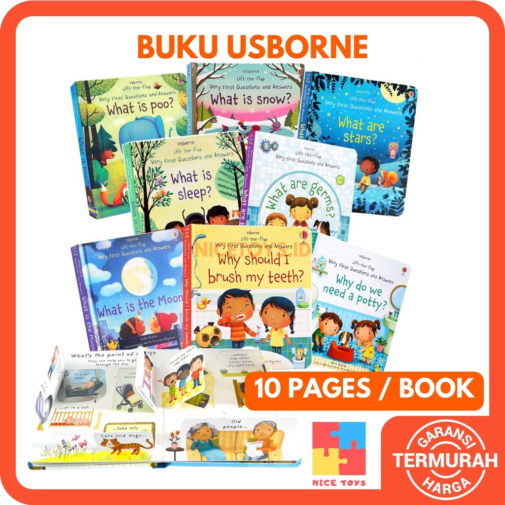 Jual Buku Usborne Lift the flap First Questions and Answers Buku Cerita ...
