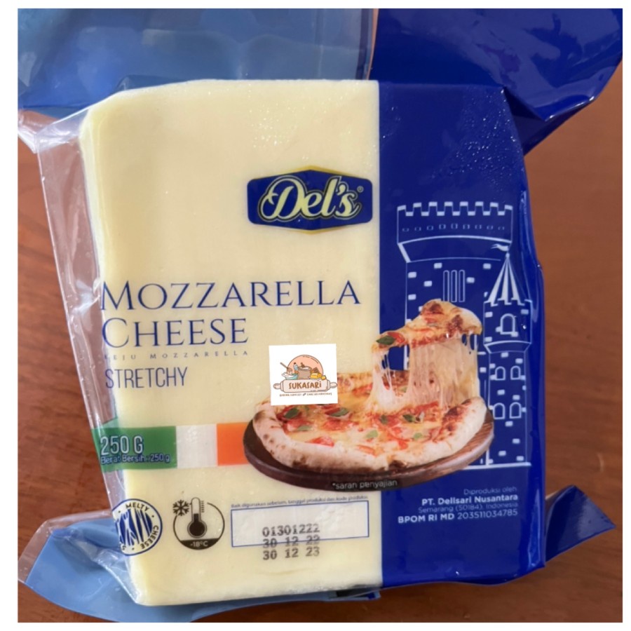 Jual Del's Mozarella Cheese 250gr Mozzarella keju strech pizza pasta ...