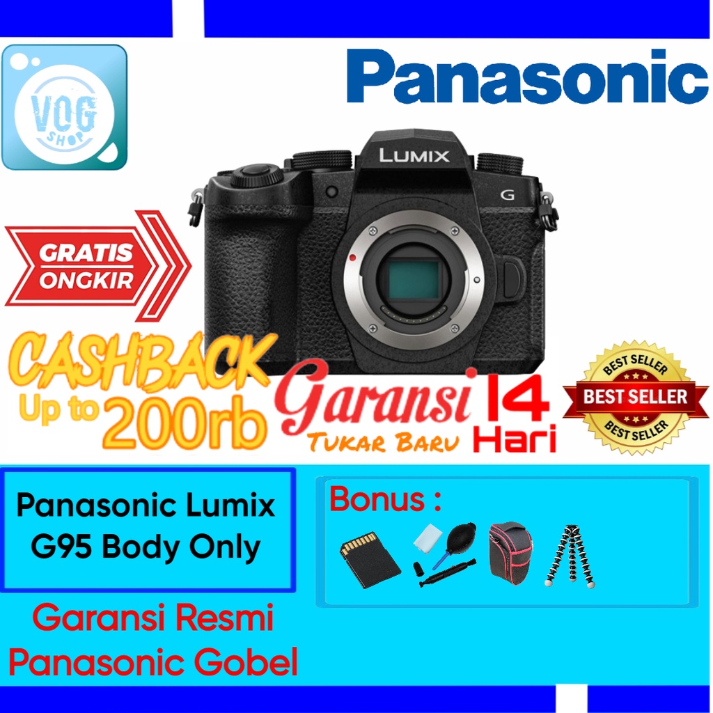 Jual Panasonic Lumix G95 Body Only Mirrorless Camera - Lumix DC-G95 | Shopee Indonesia