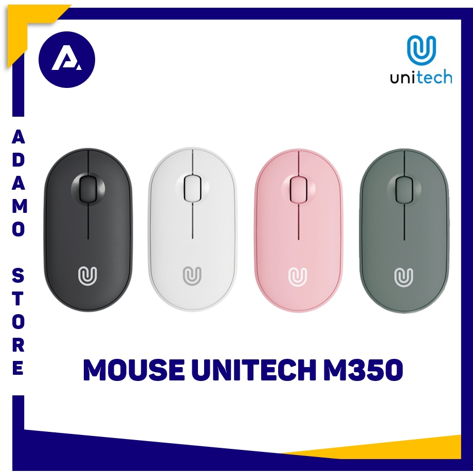Jual Mouse Wireless Unitech M350 Bluetooth Optical USB Peeble Mouse ...