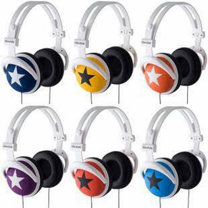 Jual Headphone Mix Style STAR Jack 3,5mm Earphone Handsfree Headset ...