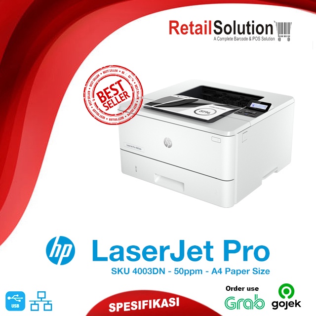 Jual Printer Laser Monochrome Duplex - HP LaserJet Pro 4003DN / 4003 DN | Shopee Indonesia