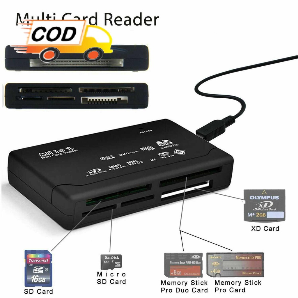 Jual Card Reader USB 2.0 Pembaca Kartu Memori Multifungsi Micro SD XD ...