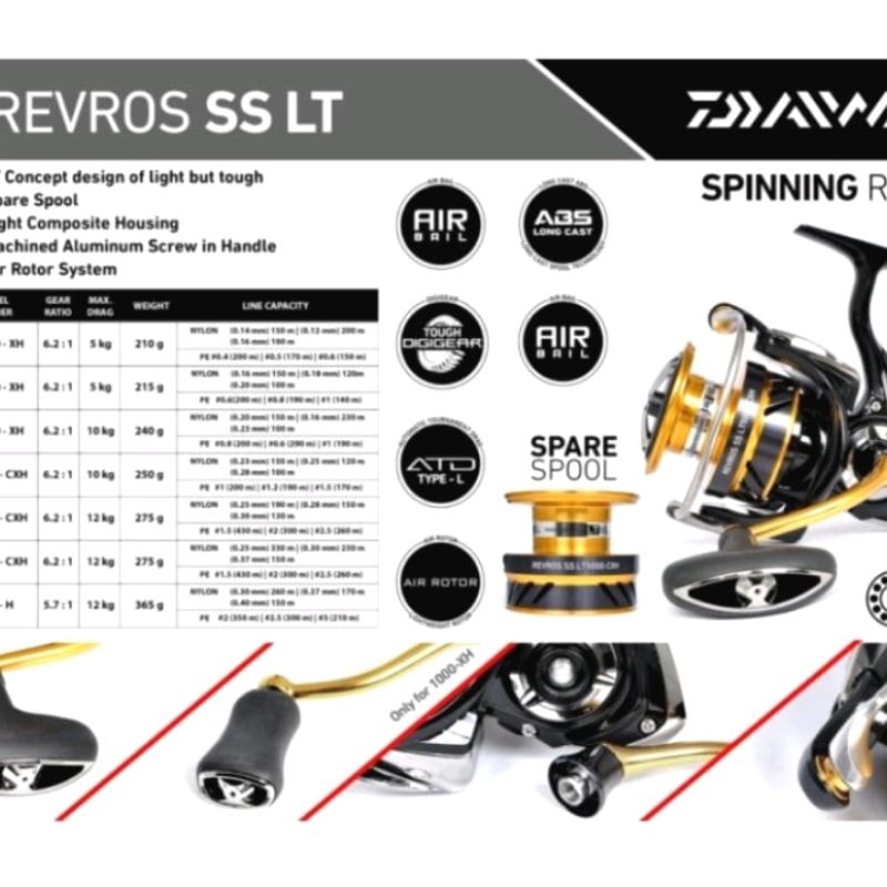 Jual Reel Daiwa Revros SS LT 2500 & 3000 | Shopee Indonesia