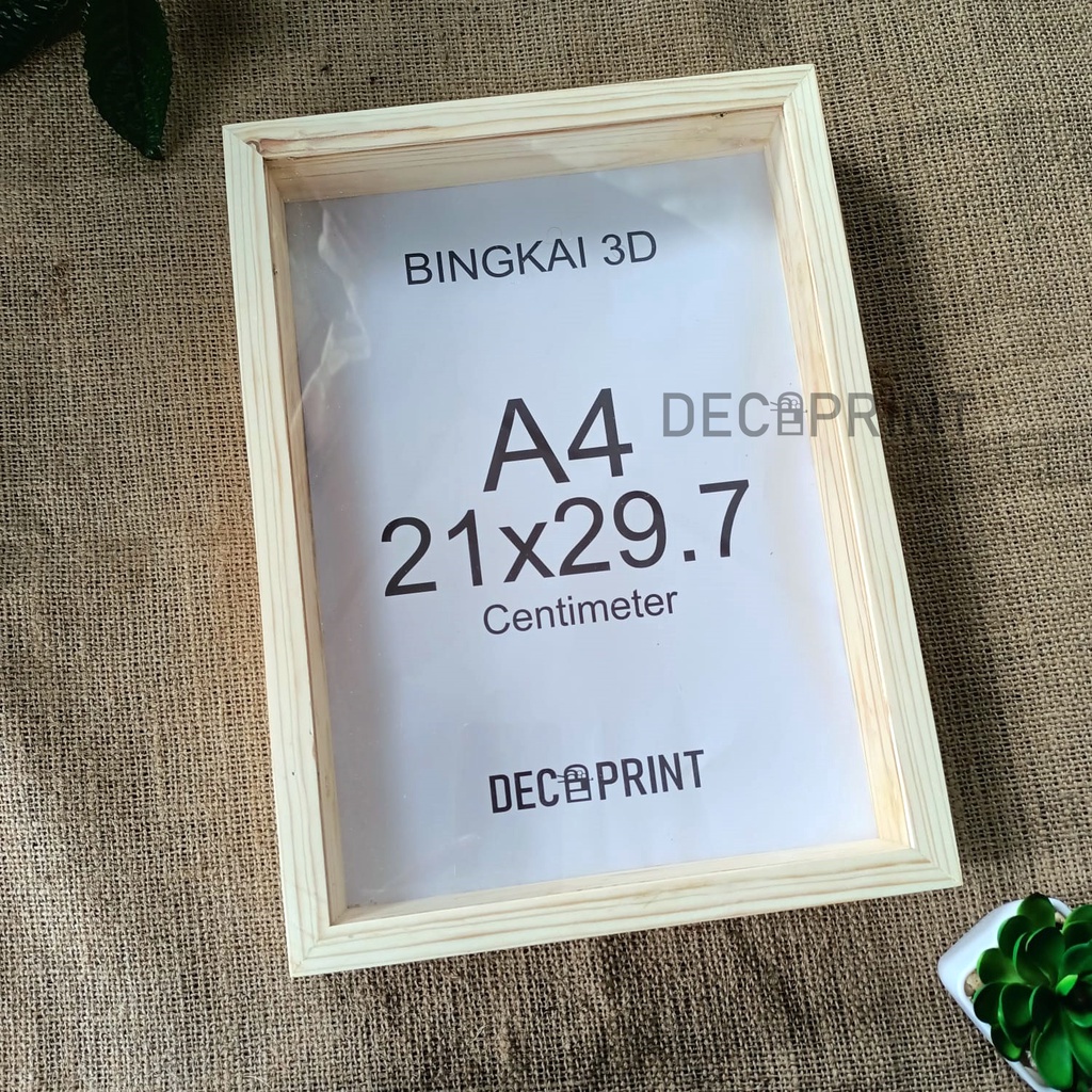 Jual SidsWood [3DA4] Bingkai 3D Kayu Akrilik A4 21x29.7 cm Bingkai Kayu ...