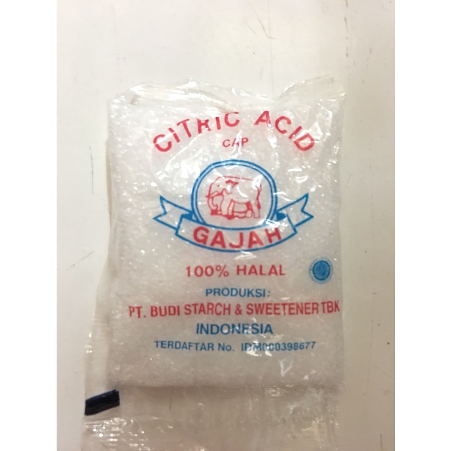 Jual Citric Acid Cap Gajah Citrun Sitrun 50 Gram | Shopee Indonesia