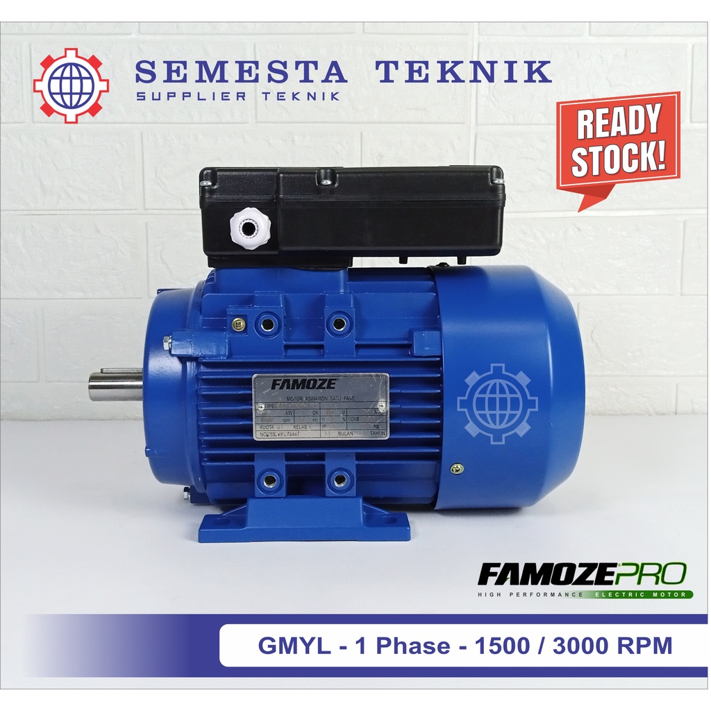 Jual Famoze Pro Dinamo 1 Phase 3 HP 1400 RPM Electric Motor GMYL 3 PK 2 ...
