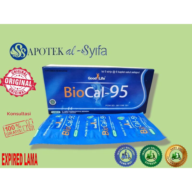Jual BioCal-95 untuk kesehatan tulang (1 strip isi 6 kaplet) | Shopee ...