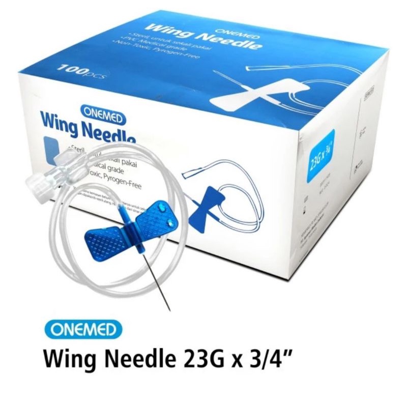 Jual Penusuk Wing Needles 23G OneMed Box 100pc Promo Murah | Shopee ...