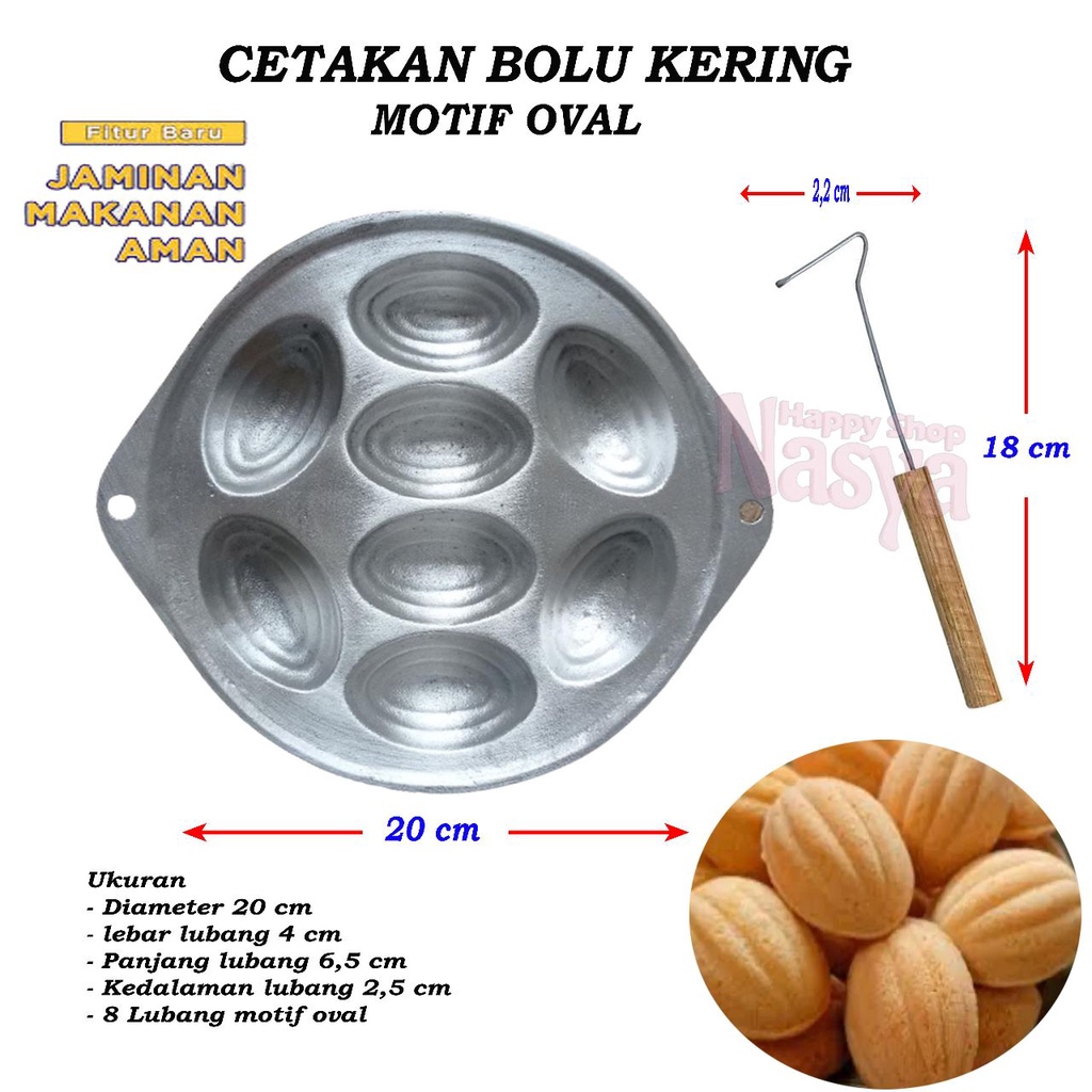 Jual CETAKAN BOLU KERING / CETAKAN BOLU KIJING / CETAKAN KUE CUBIT 8 ...