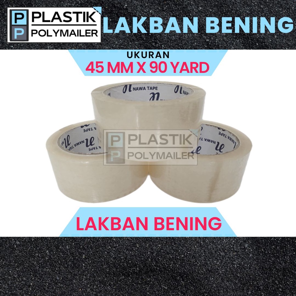 Jual Lakban Bening / Lakban Clear 45mm x 90 yard (1pcs) Lakban ...