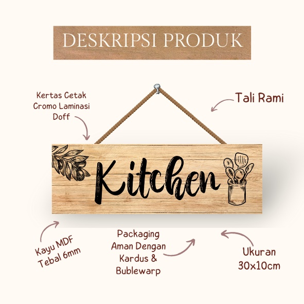 Jual Papan Nama wal decor kayu mdf, sign nama custom, Assalamualaiku ...
