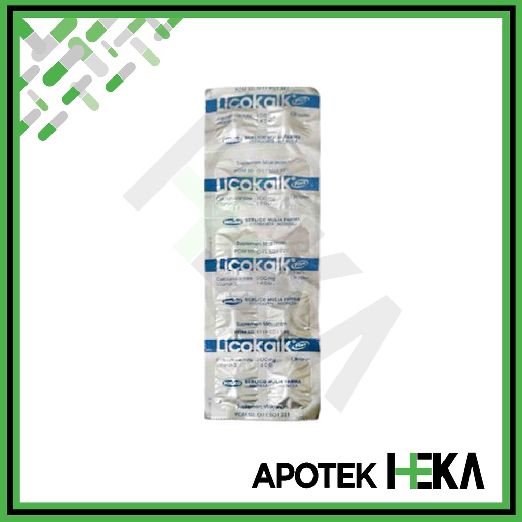 Jual Licokalk Plus Strip isi 10 Tablet - Suplemen Kalsium Vitamin D ...
