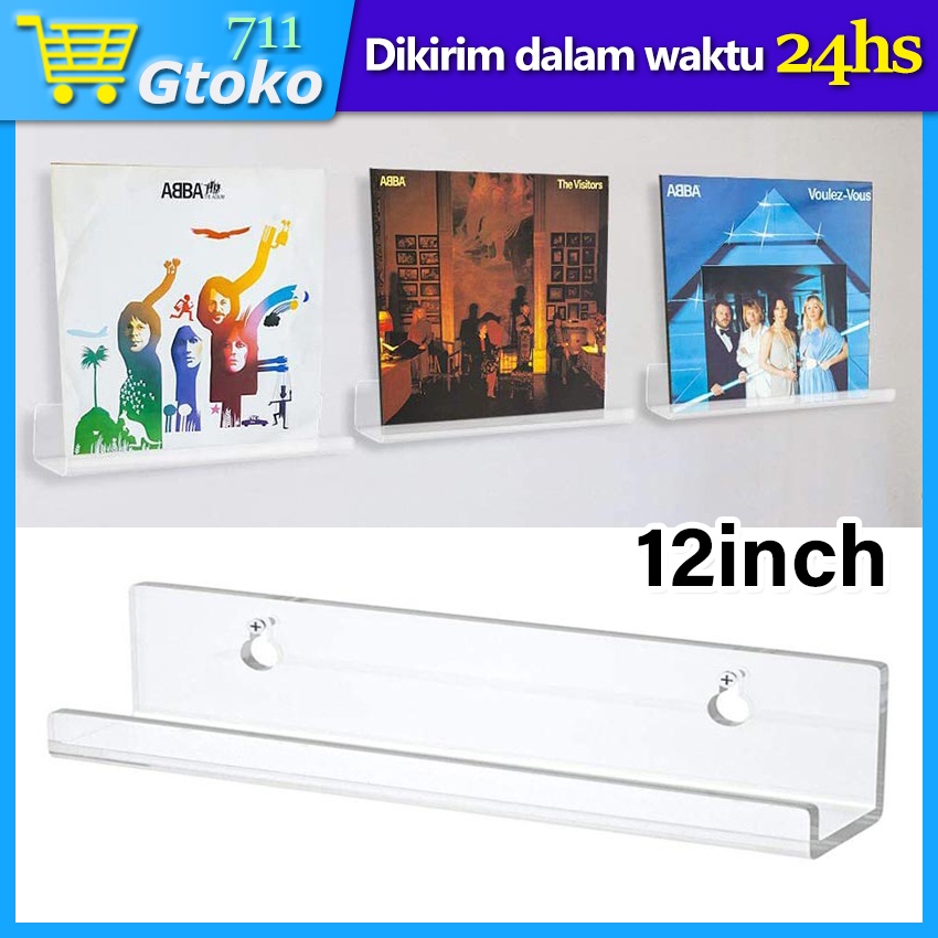 Jual Rak Dinding Akrilik Tempel Ambalan Bening Minimalis Buku Kosmetik ...