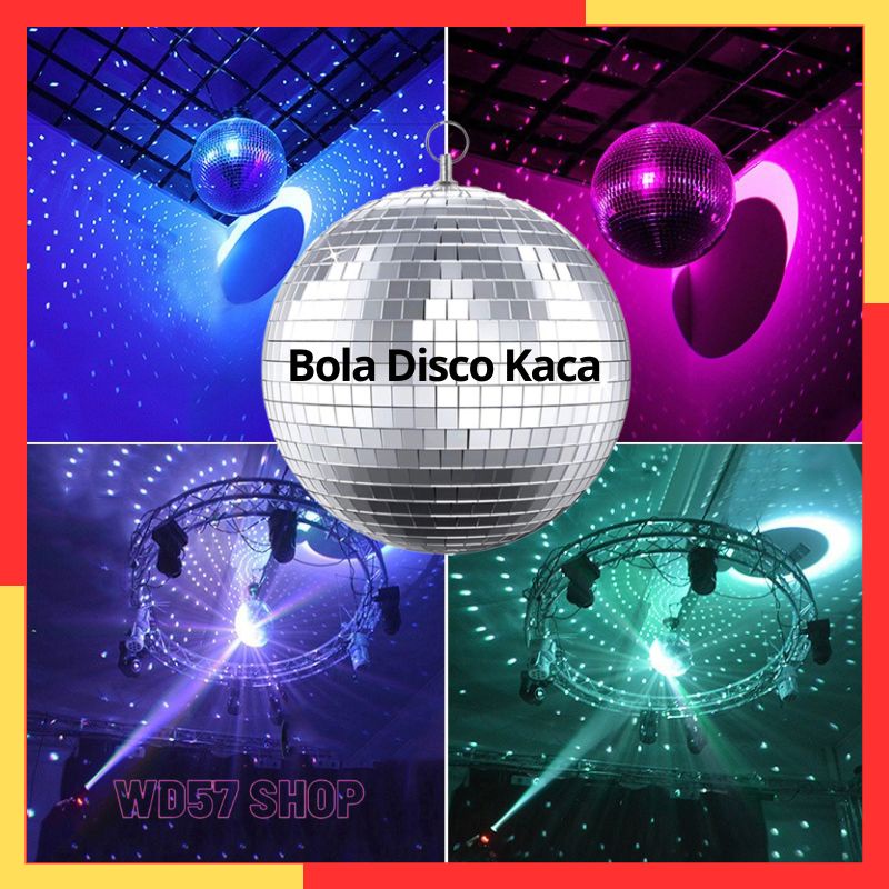 Jual Lampu Disco Bola Ball Gantung Kaca Mirror Putar Efek Cahaya ...