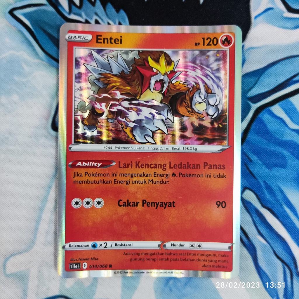 Jual pokemon Indonesia entei 014/068 R original | Shopee Indonesia