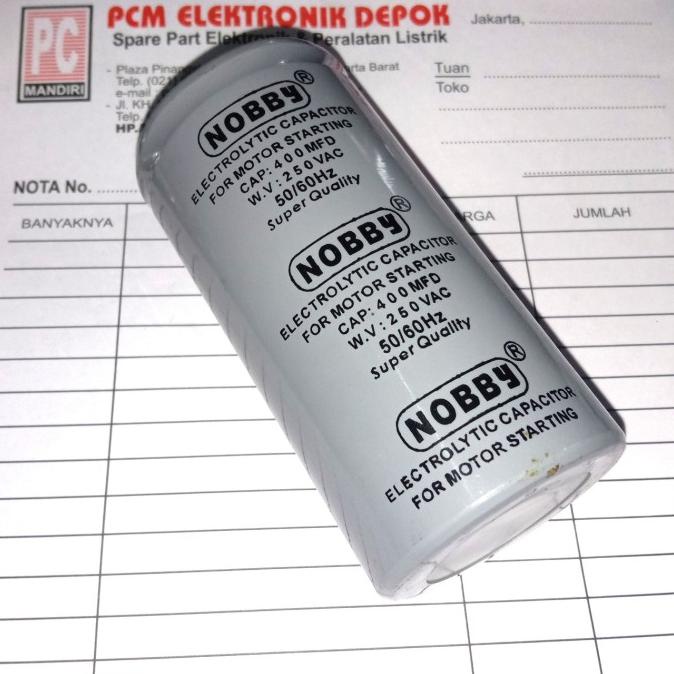 Jual 400MFD 250VAC 400 MFD 250 NOBBY ORIGINAL Capacitor Motor Starting ...