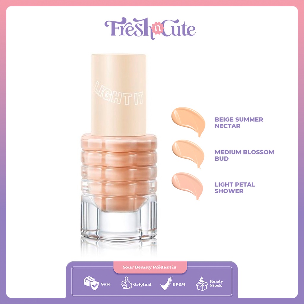 Jual (NEAR ED) BARENBLISS - BNB Korean Bloomatte Light It Up Skin Tint Foundation Light Petal ...