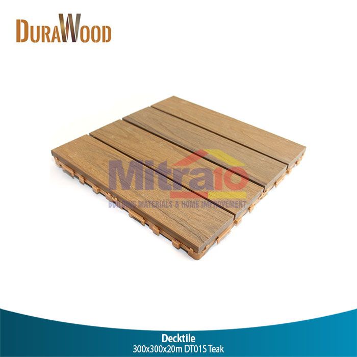 Jual Durawood Decktile DT01S Teak 300X300X20MM | Shopee Indonesia
