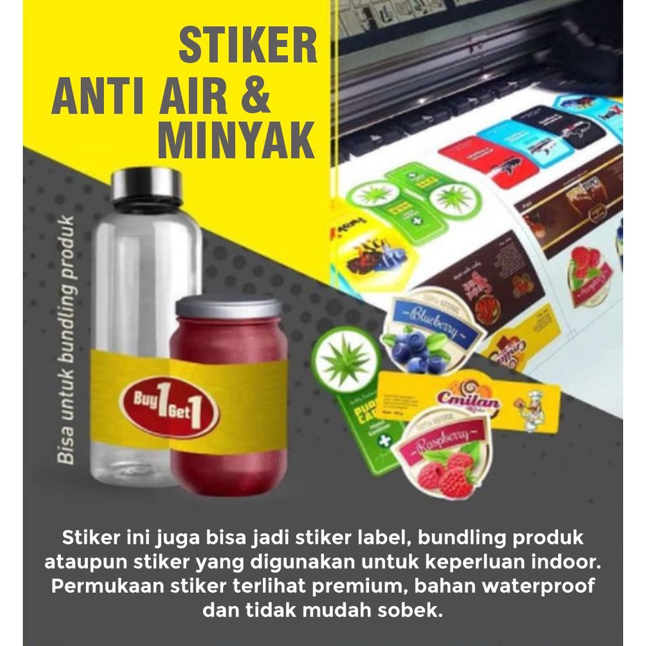Jual Cetak Stiker Vinyl / Cetak Stiker Label Kemasan / Label Usaha ...