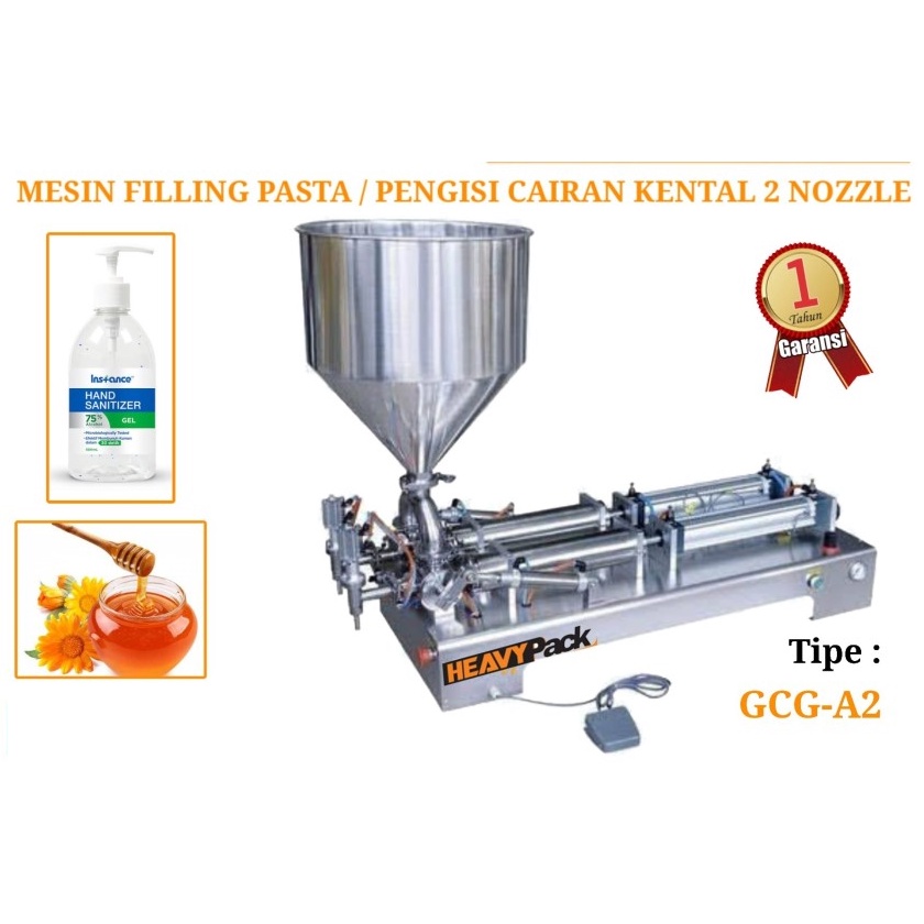 Jual Mesin Pengisi Cairan Kental / Pasta Filling Paste 2 Nozzle Heavypack | Shopee Indonesia
