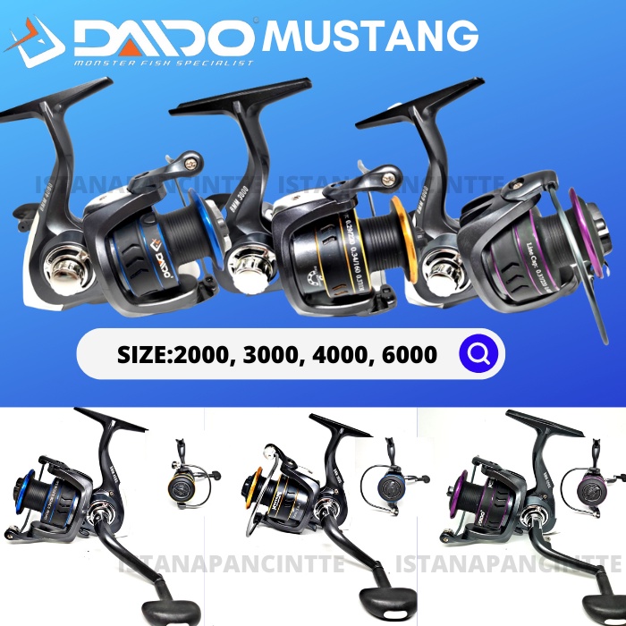 Jual REEL DAIDO MUSTANG UKURAN 2000/3000/4000/6000 BERKUALITAS ...