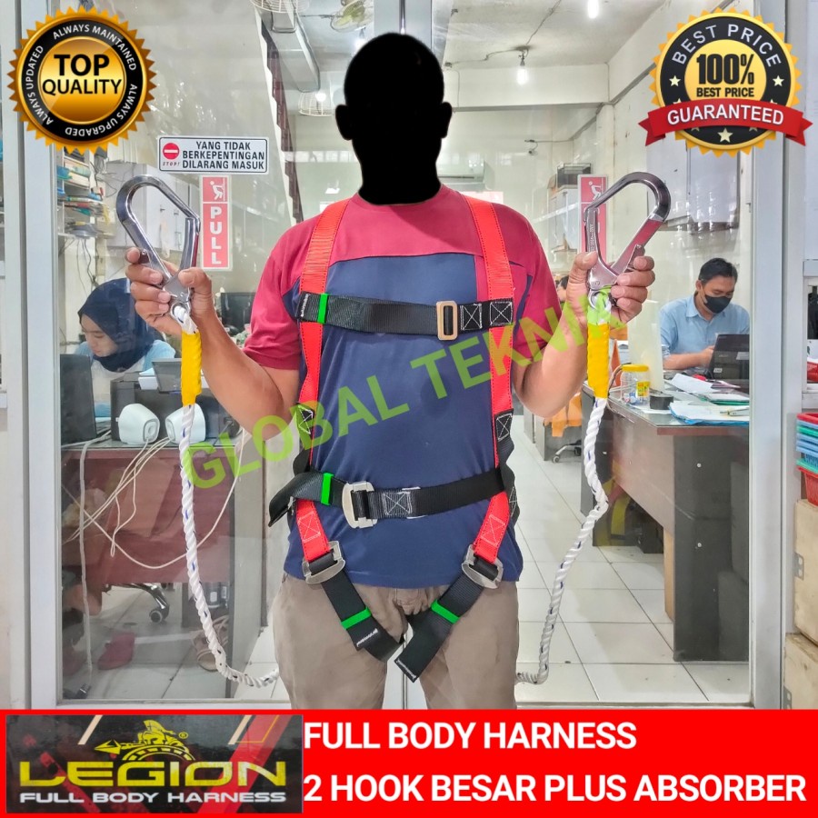 Jual Full Body Harness Double Hook Dengan Absorber | Shopee Indonesia