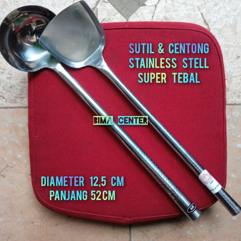 Jual [BIMA CENTER] Sutil & Centong Bahan Stainless Stell Super Tebal ...