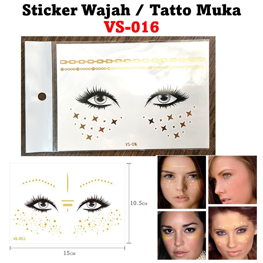 Jual [ BM ] Stiker Wajah Bunga / Tato Wajah Sticker Muka / Face Sticker ...