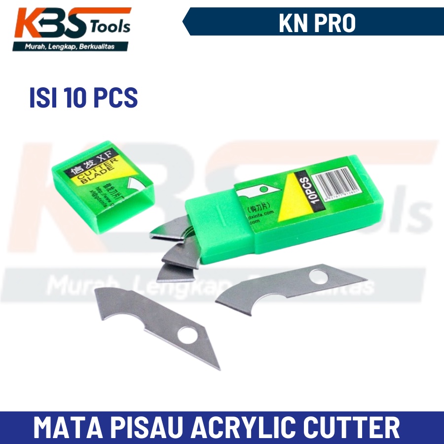 Jual 10 PCS Isi Ulang Mata Pisau Akrilik KN - Refill Plastic Cutter ...