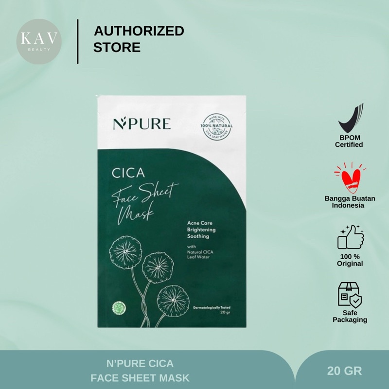 Jual Npure Centella Asiatica Sheet Mask | Shopee Indonesia