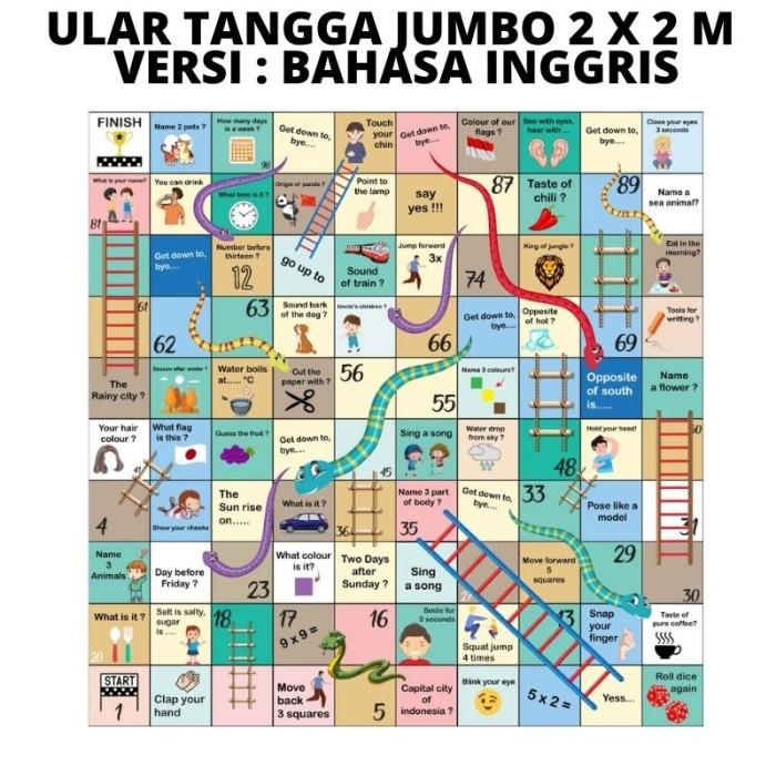 Jual ULAR TANGGA JUMBO/ MAINAN EDUKASI/ UK 2M X 2M FULLCOLOUR | Shopee ...