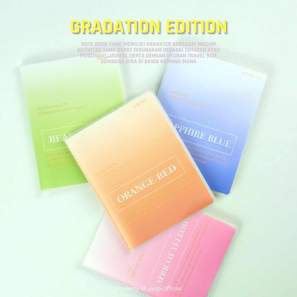 Jual JAEGi - Small Note Book / Buku Catatan A6 Aesthetic Model Gradation Edition | Shopee Indonesia