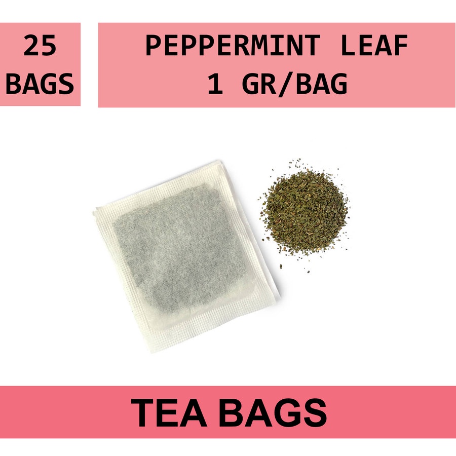 Jual Tea Bag - Dried Peppermint Leaf Tea / Teh Daun Mint - 25 PCs ...