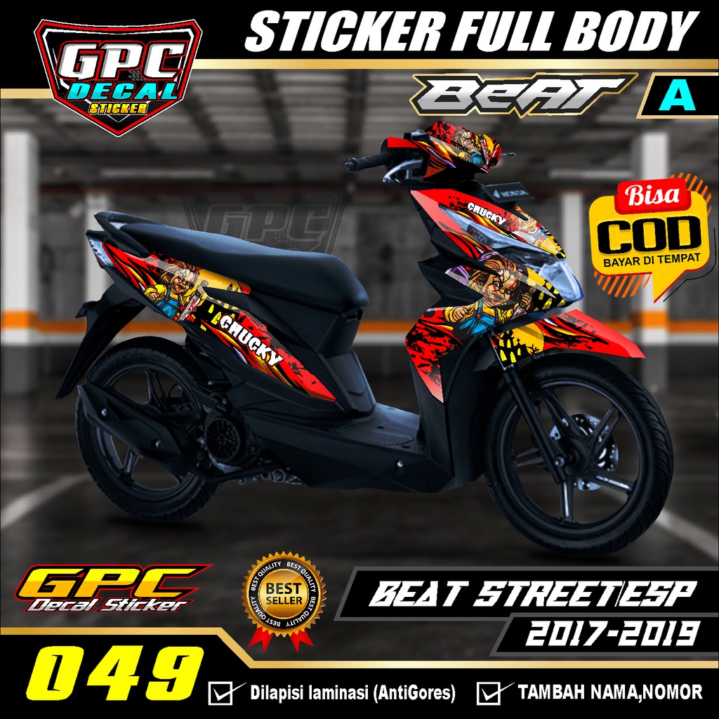 Jual Decal Sticker Variasi Fullbody Honda Beat Street Tahun 2017-2019 ...