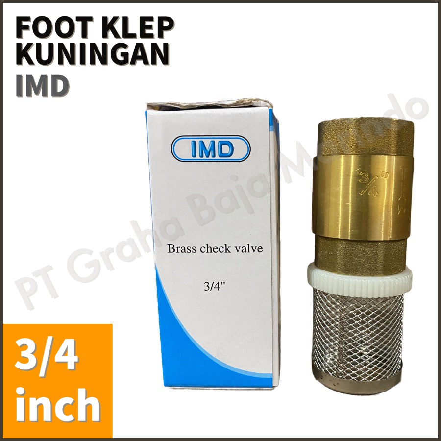 Jual FOOT VALVE 3/4" KUNINGAN/ FOOT KLEP / TUSEN TUSSEN KLEP 3/4 ...