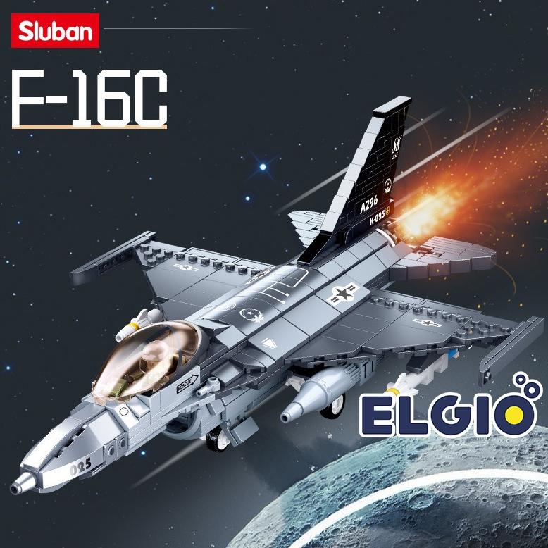 Jual Sluban Bricks Pesawat Jet Perang Falcon Fighter F16C M38 B0891 ...